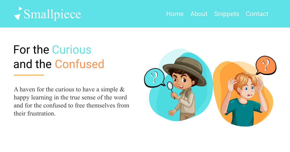 Smallpiece - For The Curious And The Confused